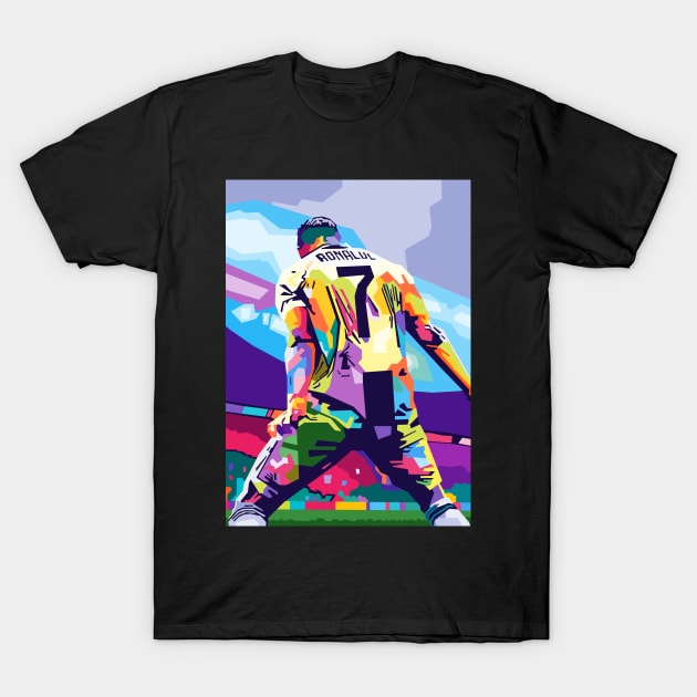 Cristiano Ronaldo Celebration Wpap Pop Art Cristiano Ronaldo T